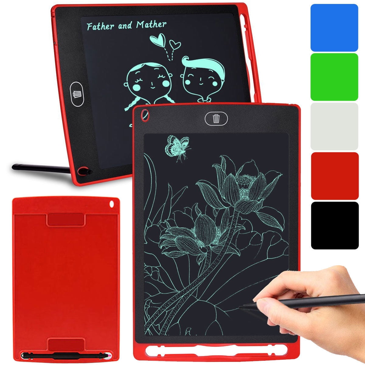 12 inches Writing Board, LCD Screen-lock Electronic Writing Board ...