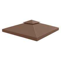 10x10 Gazebo Canopy Replacement Top, 2-Tier UV Cover - Dark Gray ...