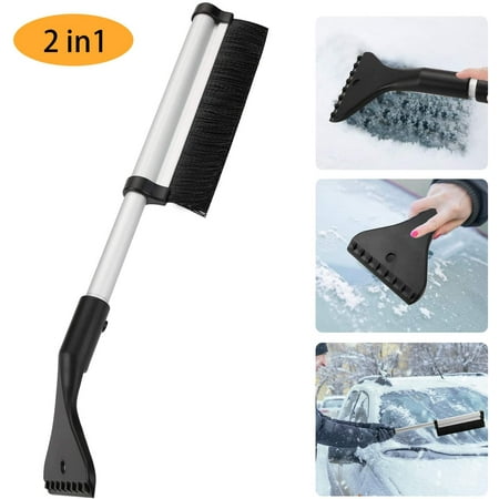 TILIYHELLO Snow Brush, 2 in 1 Ice Scraper Snow Brush Snow Broom Brush ...