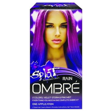 Splat Complete Kit, Ombre Rain, Semi-Permanent Purple & Pink Hair Dye ...