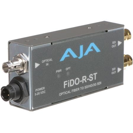 FiDO-R-ST Single Channel Optical Fiber ST to SDI Converter with Dual ...