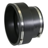 8 in. x 6 in. PVC Flexible Reducing Coupling with Stainless Steel ...