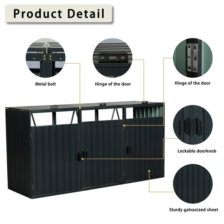 Walmart Outdoor Garbage Bin Storage Outdoor Waste Bins
