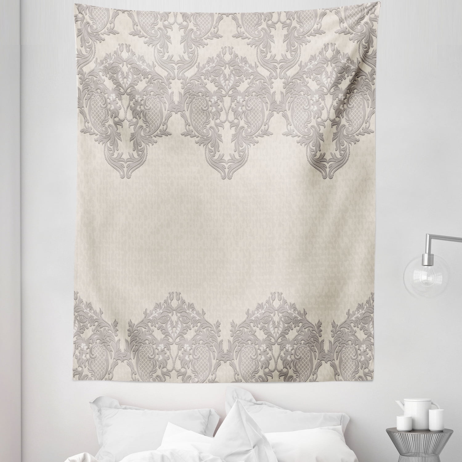 Taupe Tapestry, Lace Like Framework Borders with Details Delicate ...