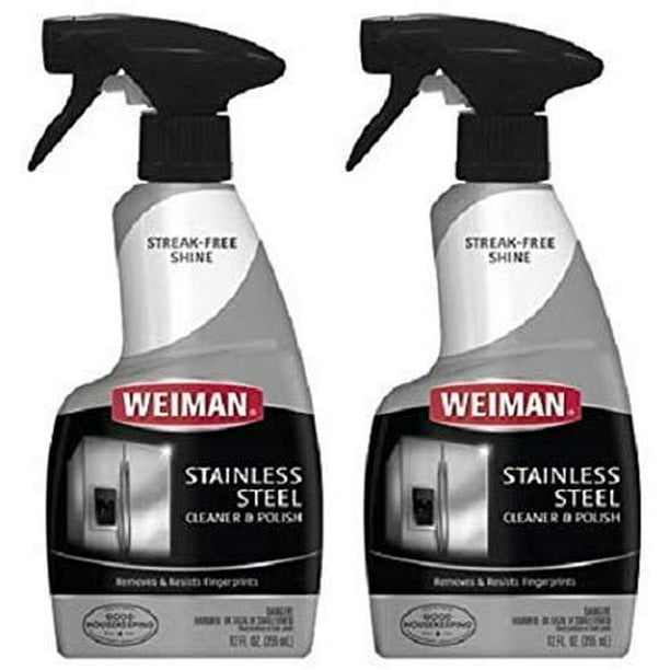 Weiman Stainless Steel Cleaner & Polish, 12 fl oz,2-Pack - Walmart.com ...