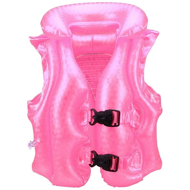 Kids Air Inflation Life Vest Water Sports Safety Boys Girls Swimming ...
