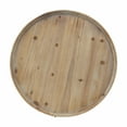 A&B Home Traditional Natural Wood Rattan Table, Open Cane Shelf - 29 ...