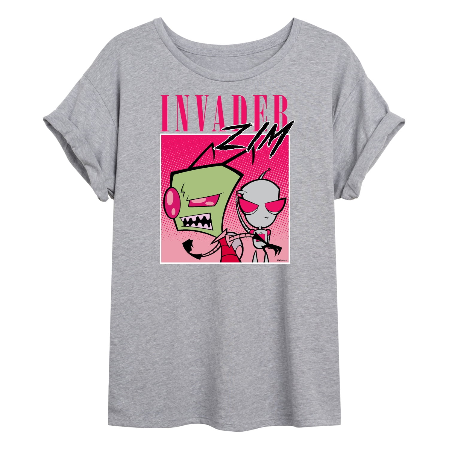 Invader ZIM - ZIM and GIR - 90's Box - Juniors Ideal Flowy Muscle T ...