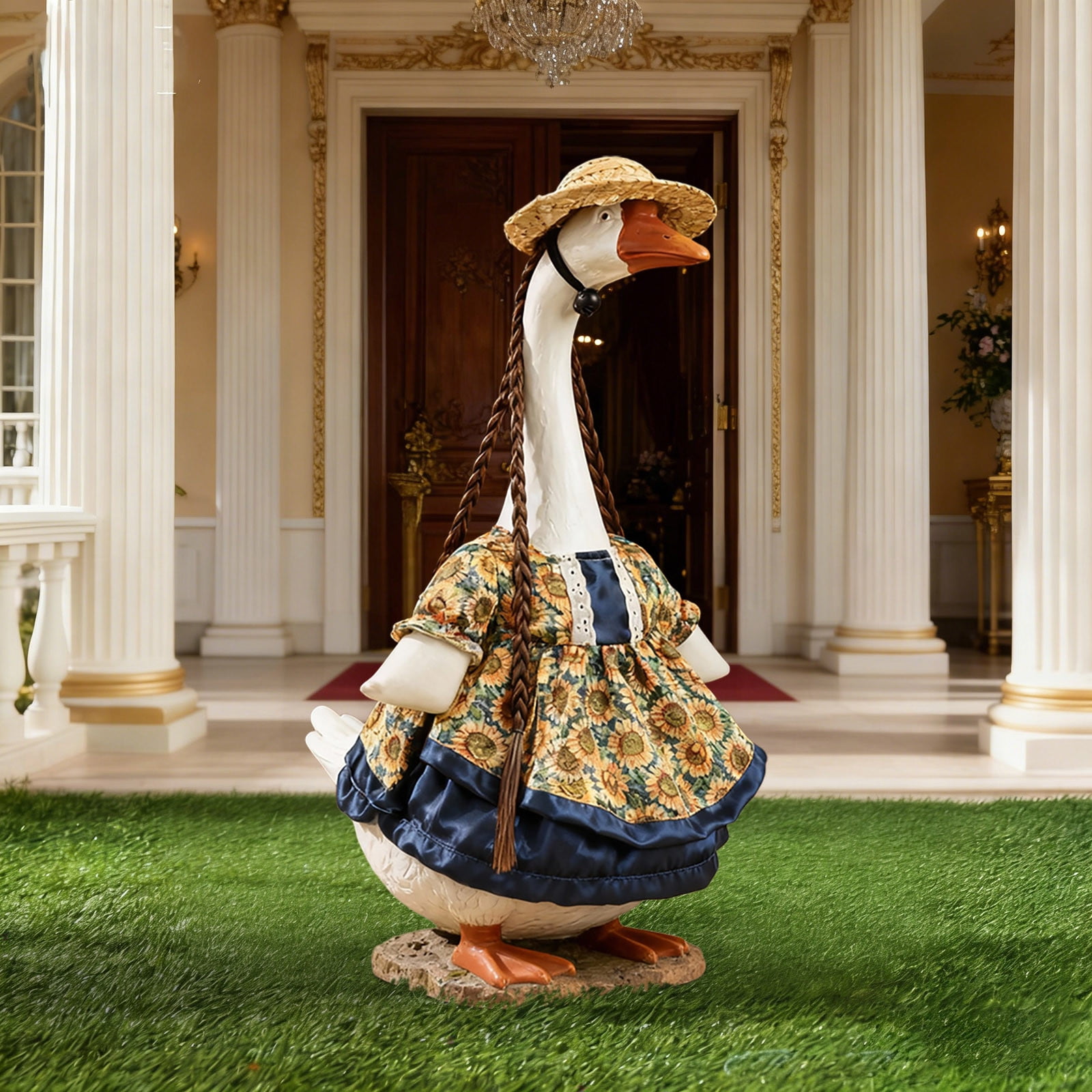 Click here for Kcavykas Garden Decor Goose Costume Sunflower Outf... prices