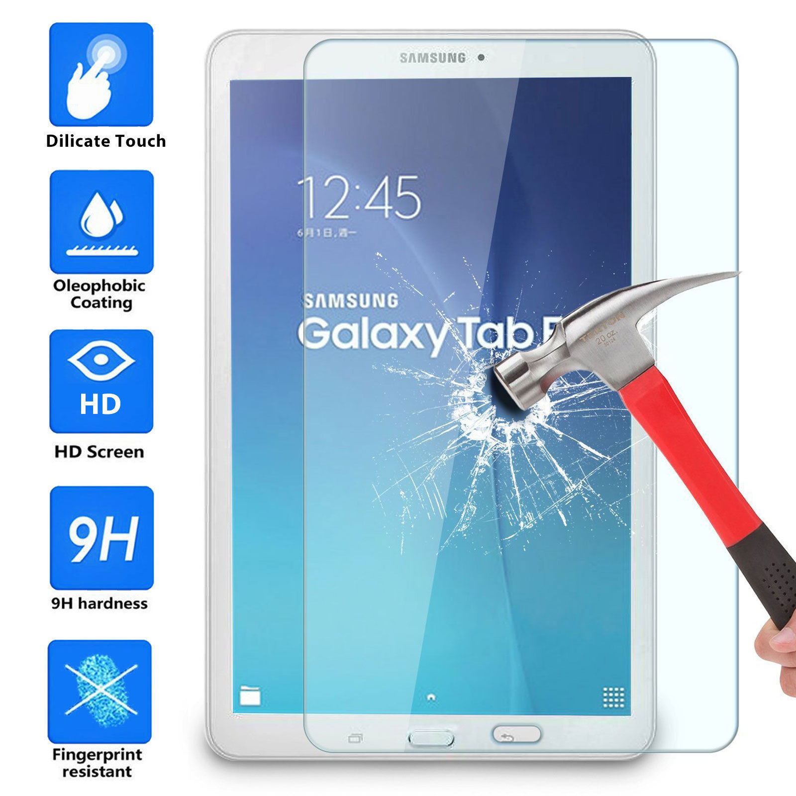 Galaxy Tab E 9 6 Screen Protector Tempered Glass TSV Ultra Clear High Definition Tempered galaxy-tab-e-9-6-screen-protector-tempered-glass-tsv-ultra-clear-high-definition-tempered
