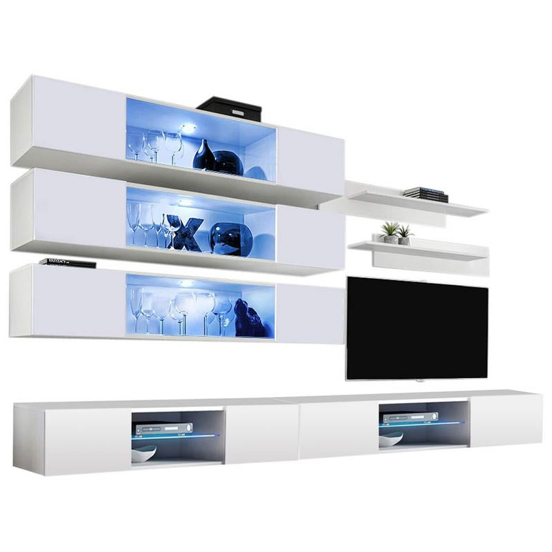 Fly J3 33TV Wall Mounted Floating Modern Entertainment Center - Walmart.com