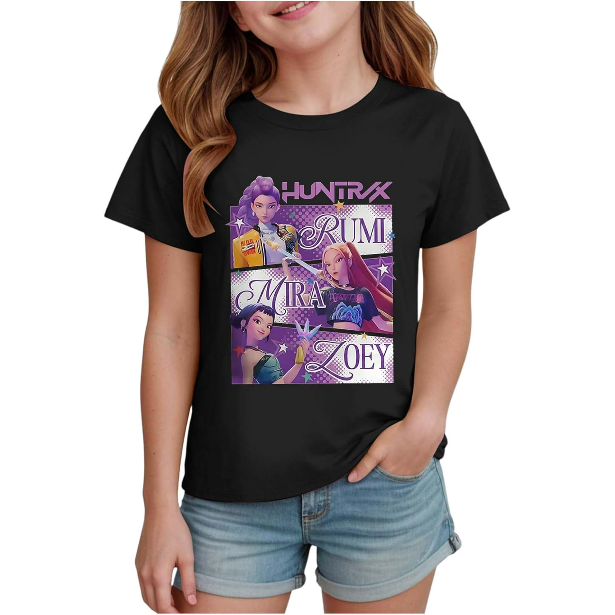 Click here for Boner K Pop Demon Shirt For Girls Cute Cartoon Gra... prices