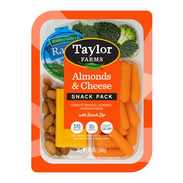 Taylor Farms Almonds & Cheese Snack Pack, 6.5 oz - Walmart.com