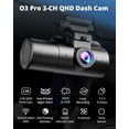 3 Cam Front and Rear Inside - 2.5K Camera with 64GB Card, 5GHz WiFi ...