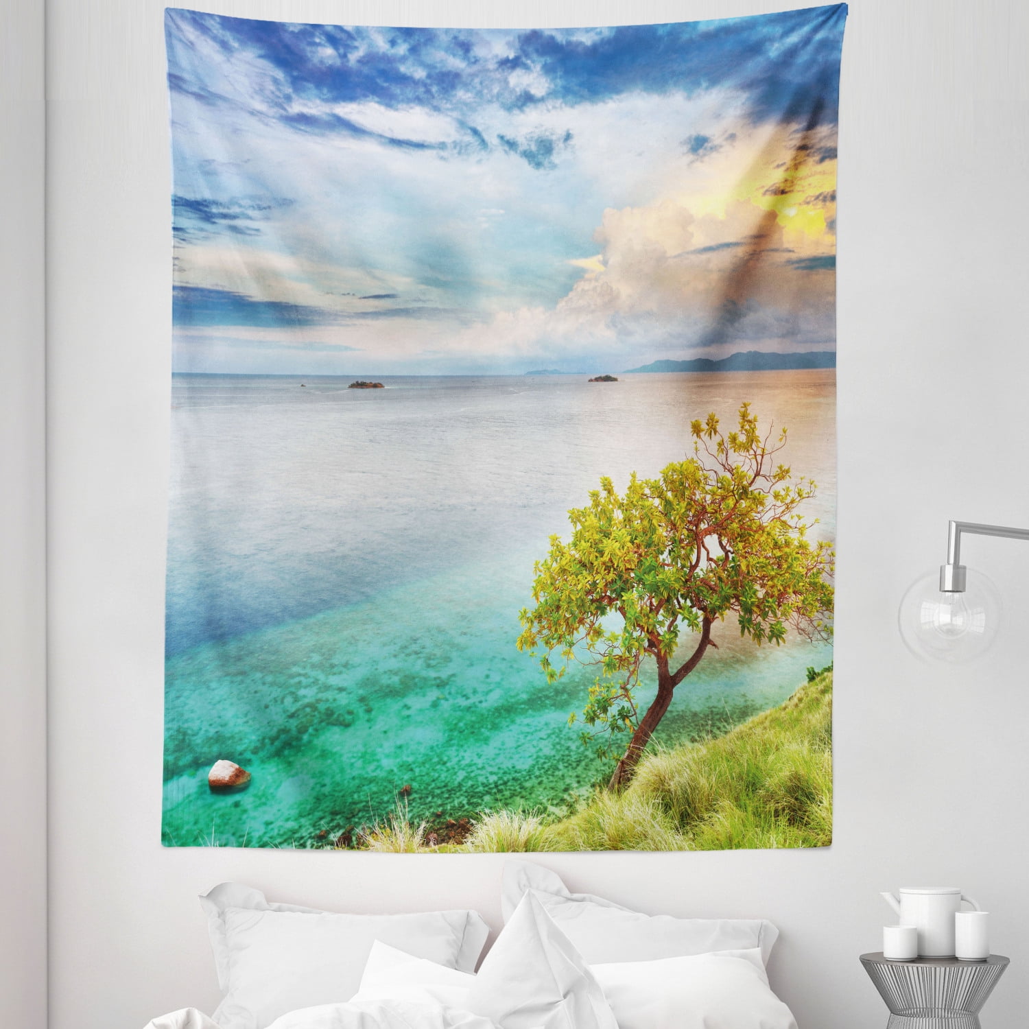 Seascape Tapestry, Sea Wiev Landscape Sunset Dawn Beach Abandoned ...