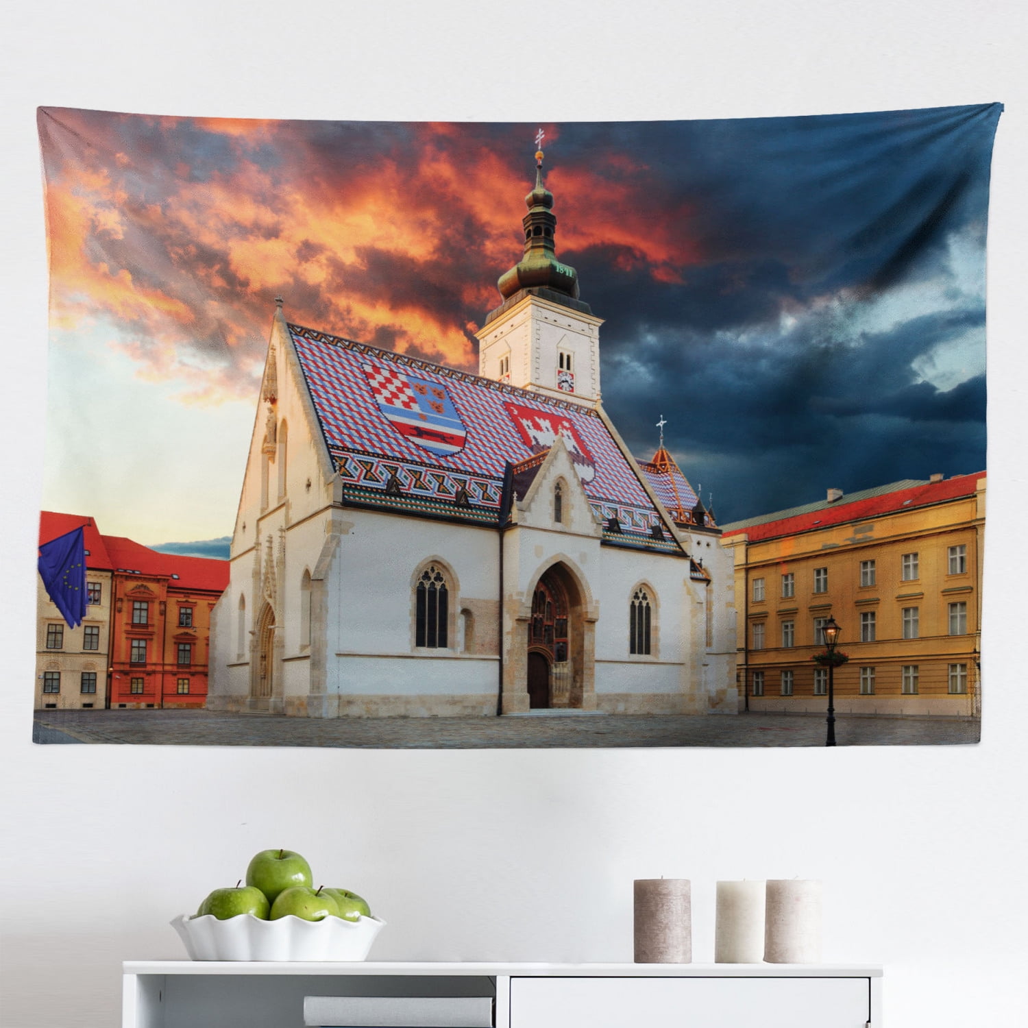 Croatia Tapestry, Simplistic Design Illustration of National Country ...