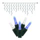 Vickerman 70 Light LED Blue and Pure White Lights, Green Wire M5 Icicle ...