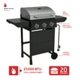 Nexgrill 3-Burner Propane Gas Grill, Stainless Steel Lid, 27,000 BTUs ...