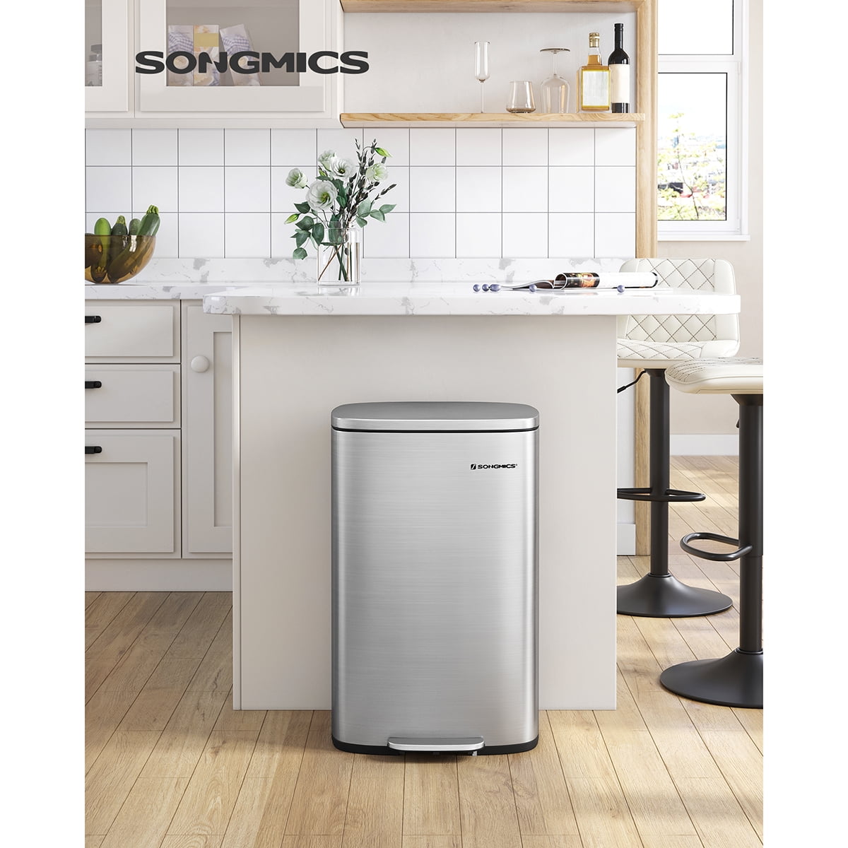 Click here for Songmics 13 Gallon (50 L) Trash Can  Stainless Ste... prices