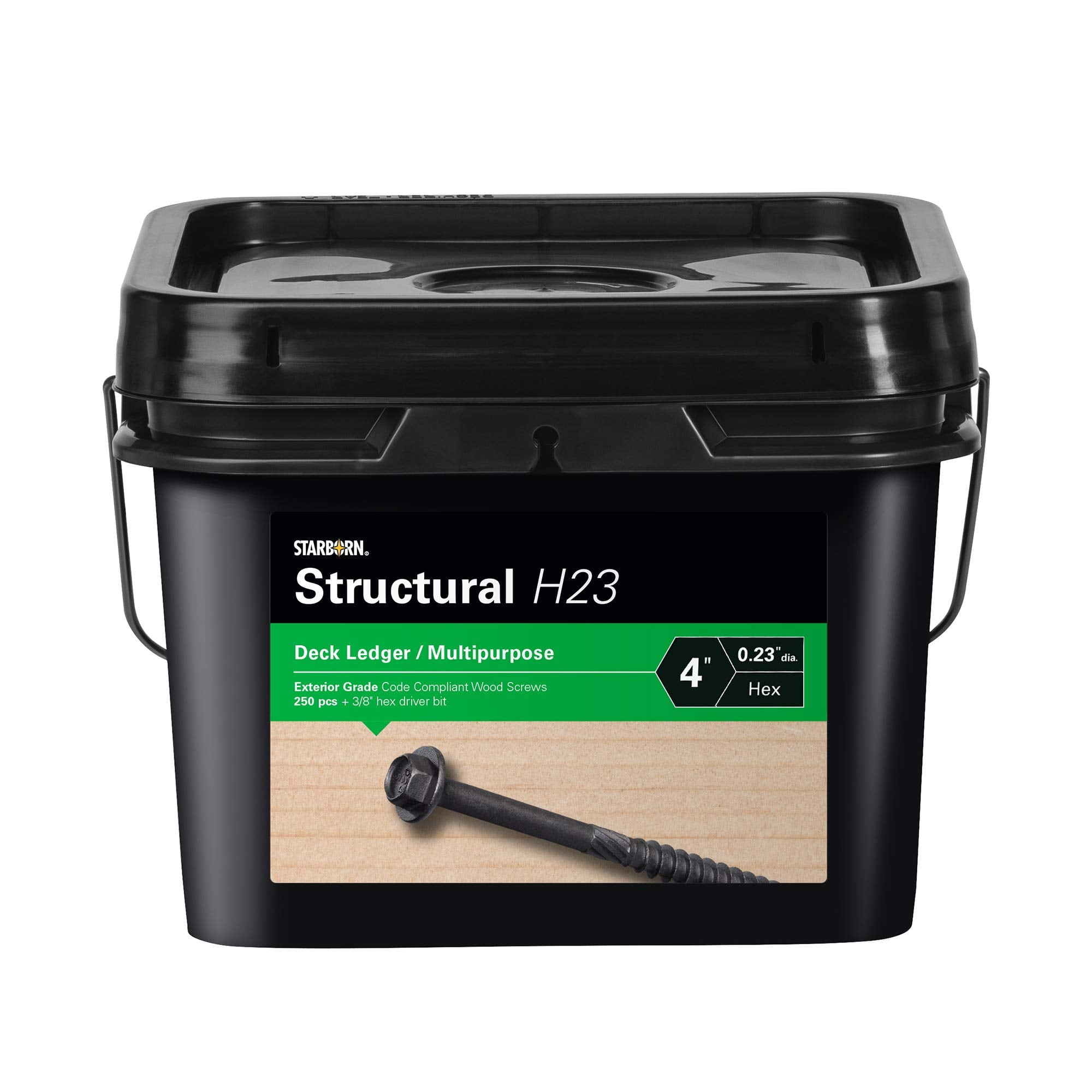 Starborn Structural H23 Deck Ledger Multi-Purpose Wood Screw (250, 4 ...