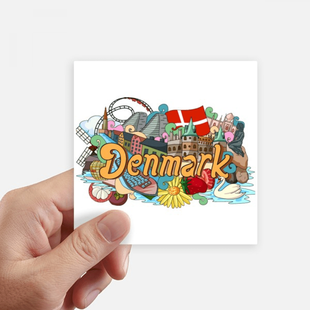 Den Nye Havn Frederiksborg Castle Denmark Sticker Square Waterproof ...