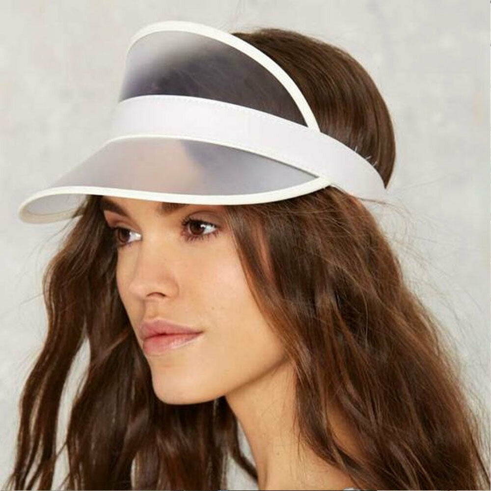 Women Transparent Sun Visor Hat Cap Uv Protection Cover Flexible Summer ...