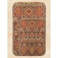 Boho Moroccan Pattern Bath Mat, Vintage Geometric Bathroom Rug, Earth ...