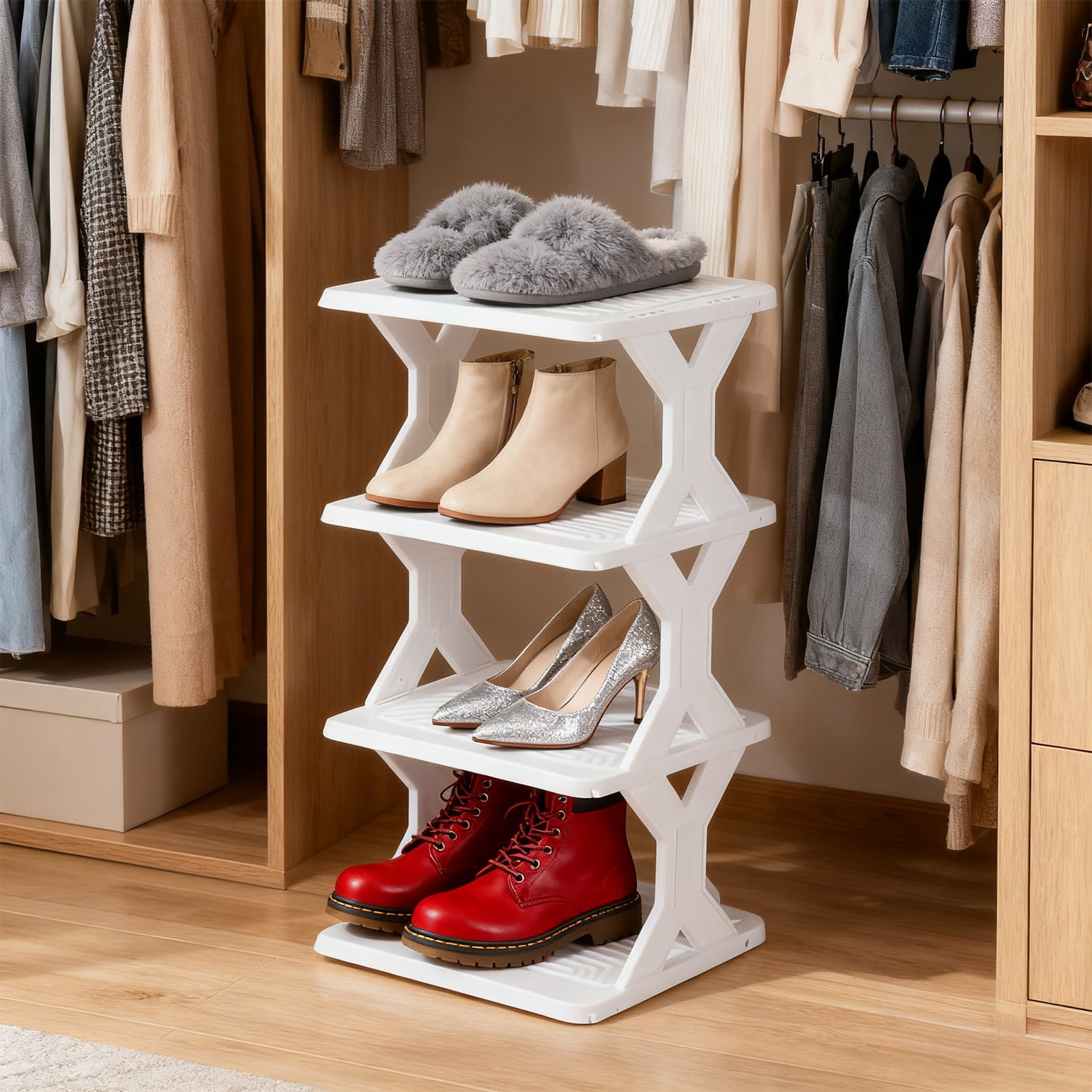 Click here for Vacemry Under $5 Corner Shoe Rack  Space Saving Re... prices