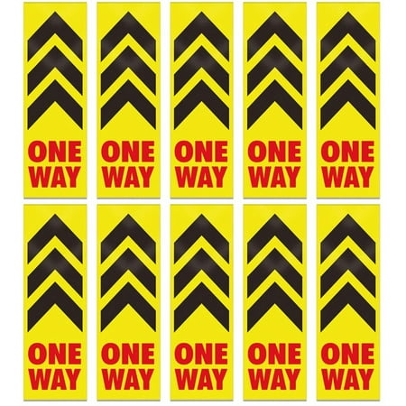 Directional Arrow Floor Sign,10pcs One Way Floor Stickers,4.75"x 14.5 ...