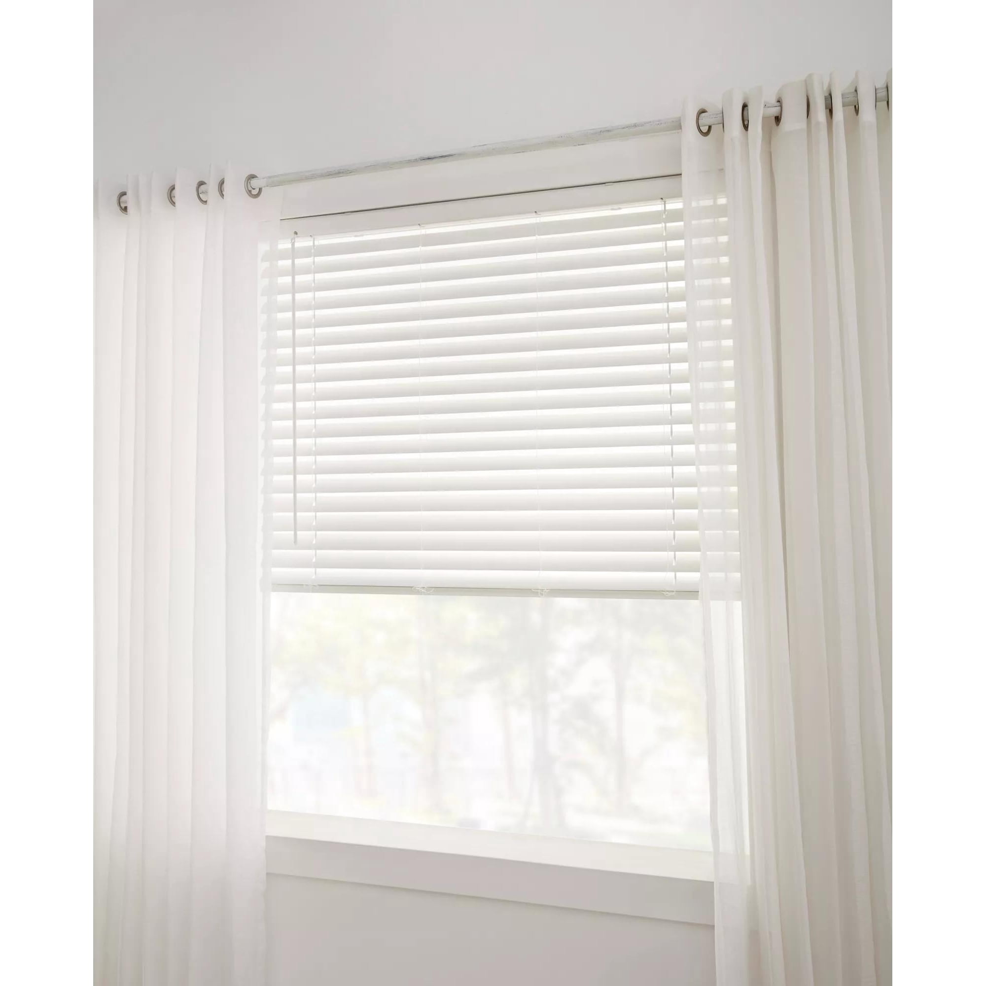 Click here for Bouclair White Cordless Pvc Blinds 24x45 In (61x11... prices