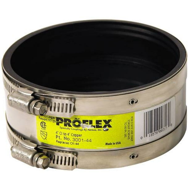 Proflex Shielded Coupling 3 In. No Hub Cast Iron To 3 In. Copper 110621 ...
