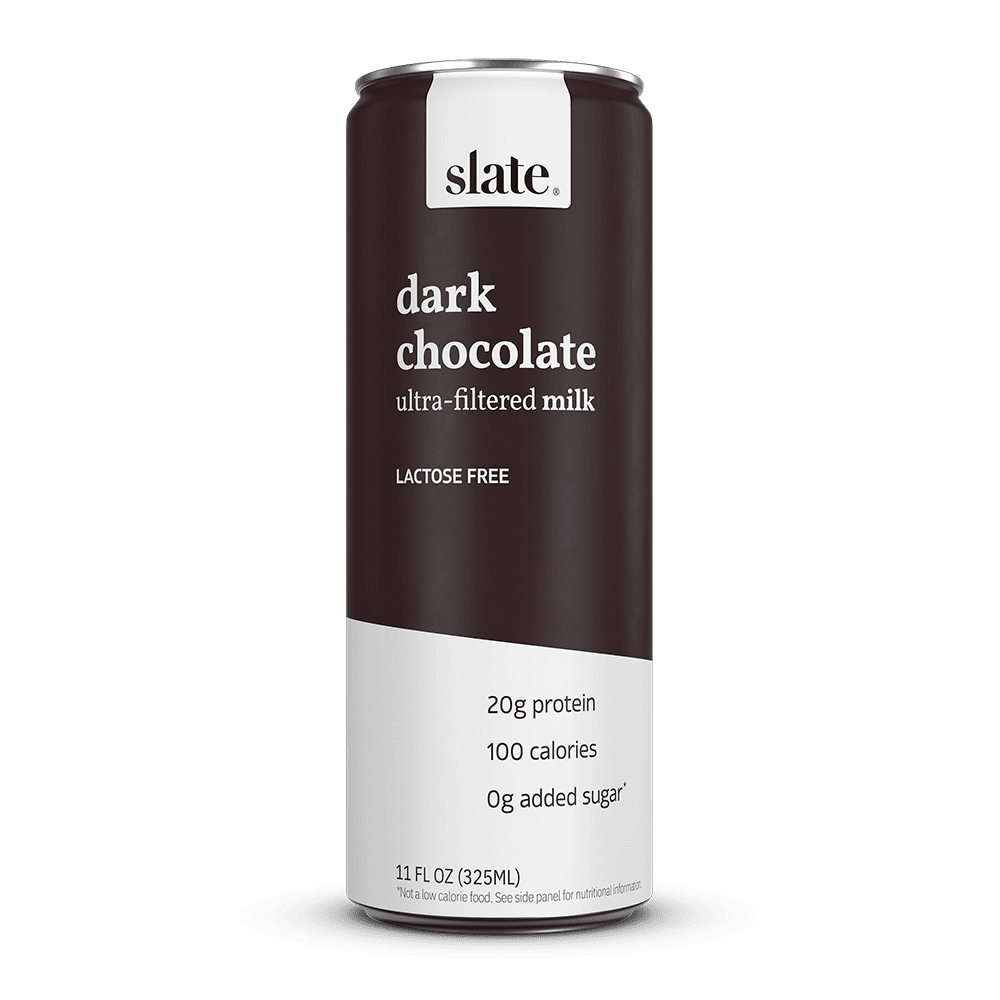 Slate Milk - High Protein Shake, Dark Chocolate, 20g Protein, 0g Added ...
