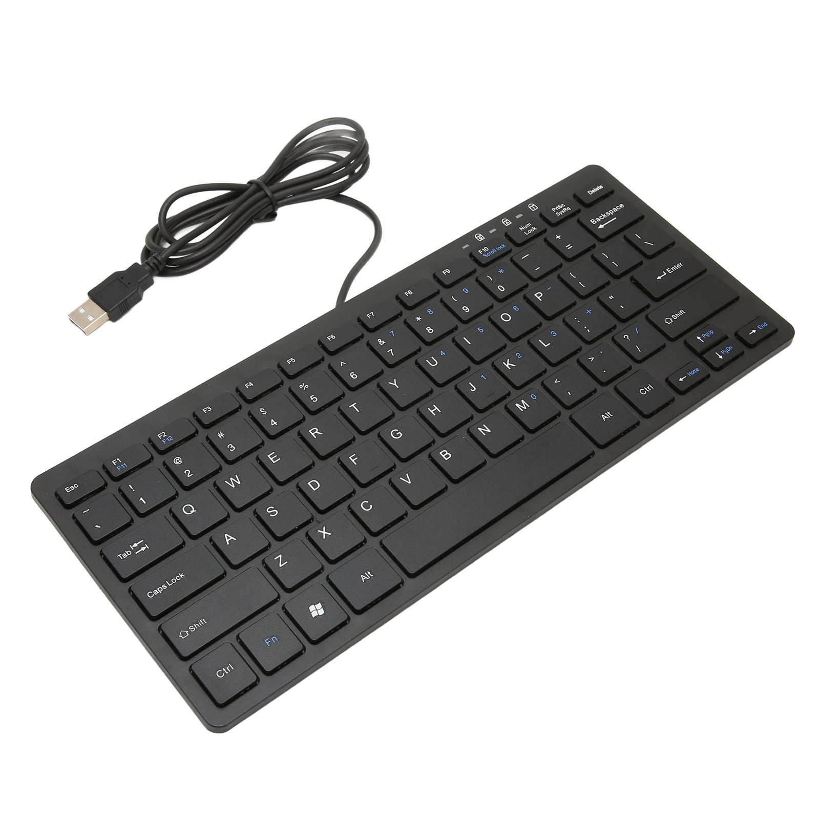 Teclado con cable USB, mini teclado, teclado de teclas ultra mini ...