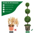 4ft Artificial Topiary Tree, Triple Ball Plant - Indoor Outdoor Decor ...