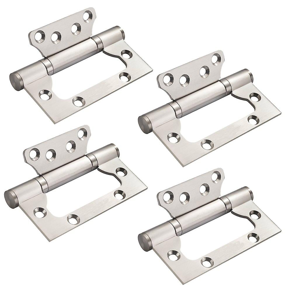 100mm Rectangular Leaf Door Hinges - Set of 4 Stainless Steel Hinges ...