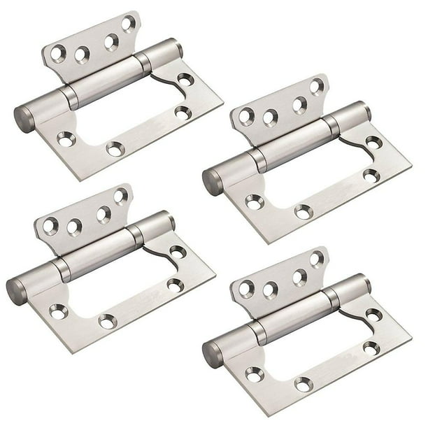 100mm Rectangular Leaf Door Hinges - Set of 4 Stainless Steel Hinges ...