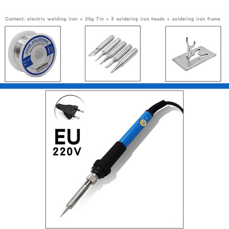 Lepai Soldering iron with adjustable temperature 60W + 5 soldering tips ...