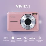 Vivitar Popsnap Compact Digital Camera, Pink, 16X Zoom, 1080p, Built-in ...