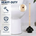 6 Pcs Rubber Toilet Plunger with Double Thrust Force Suction Cup Long ...