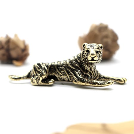 Zeus Tiger Figurine Corrosion-proof Antique Brass Car Keychain Pendant ...