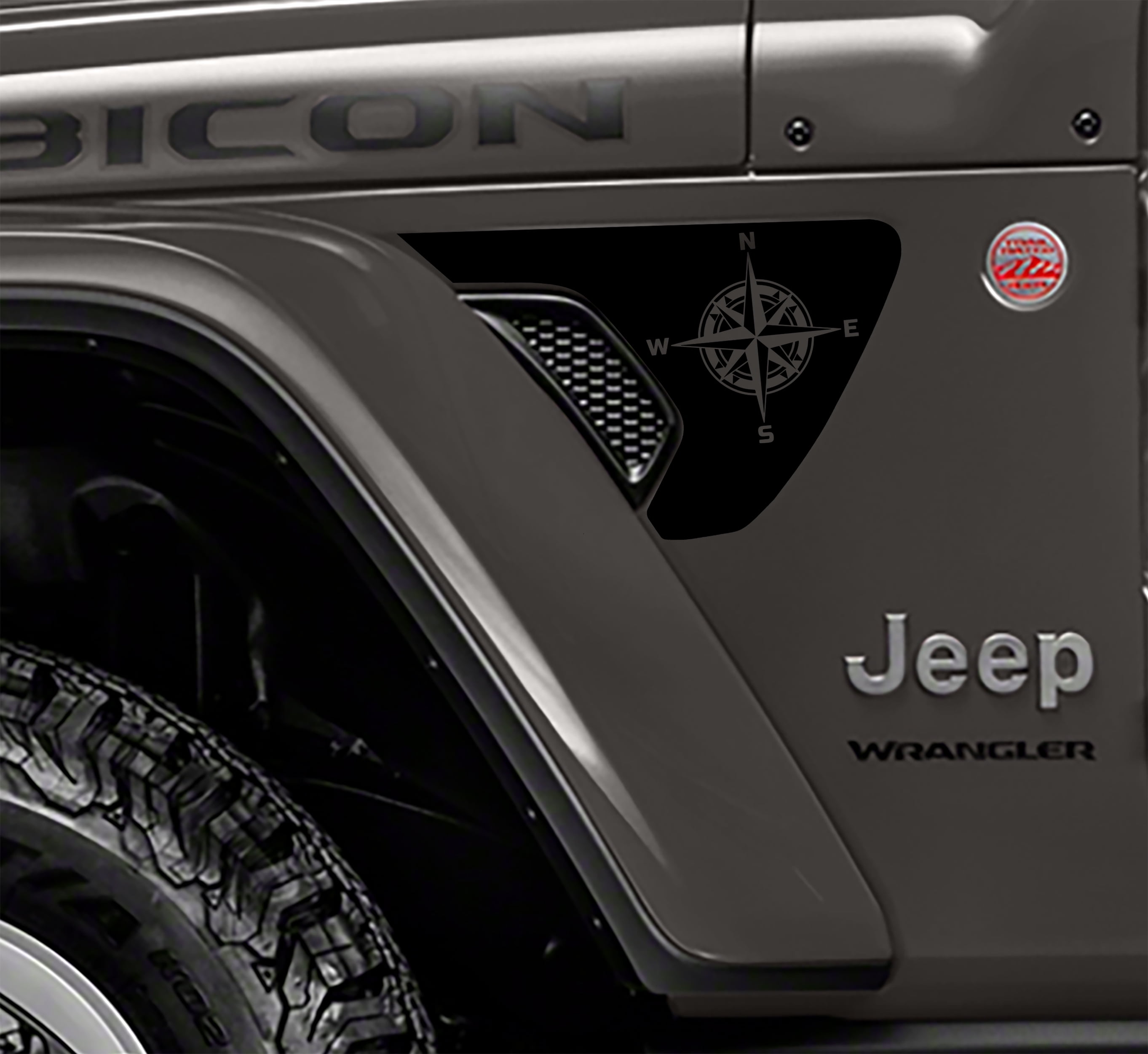 Collectible Decals Nautical Compass 2pc Fender Vent Decals for 18 ...