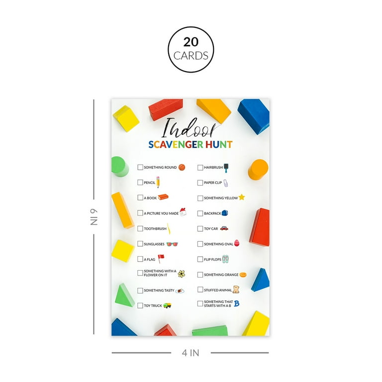 Indoor Scavenger Hunt List