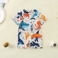 Boys Swimsuit Size 18-24M Kids One Piece Swimwear Cartoon Print Half ...