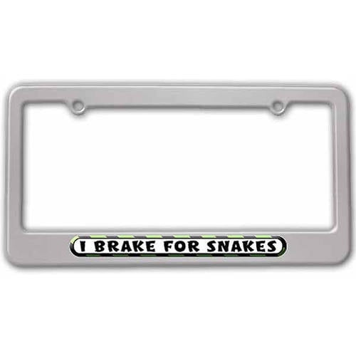 I Brake For Snakes License Plate Frame - Walmart.com