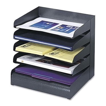 Dark Brown Bonded Leather Letter Tray - Walmart.com