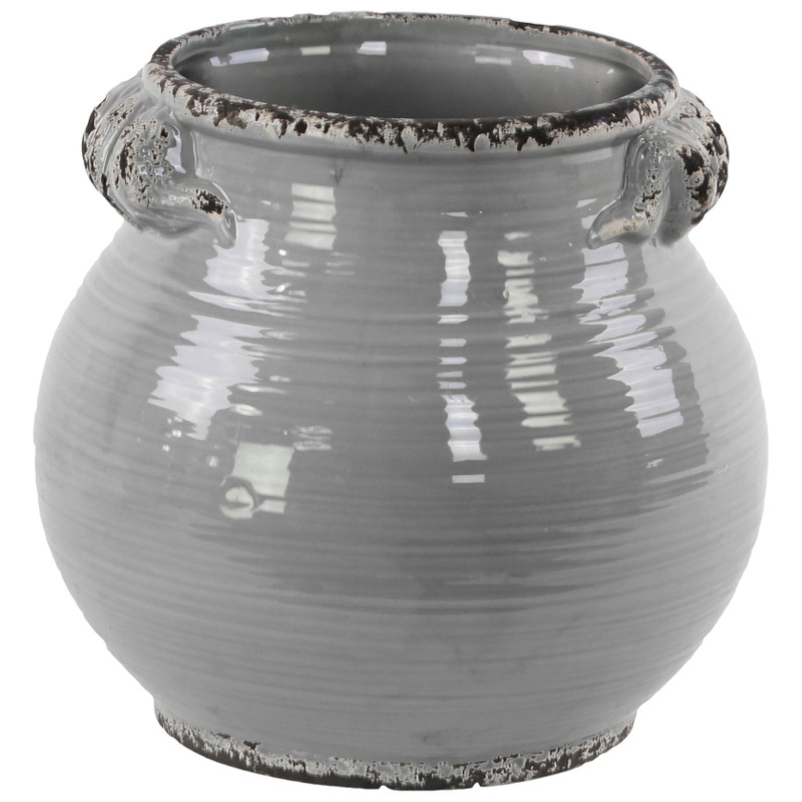 Urban Trends Large Distressed Wide Round Bellied Tuscan Pot with ...