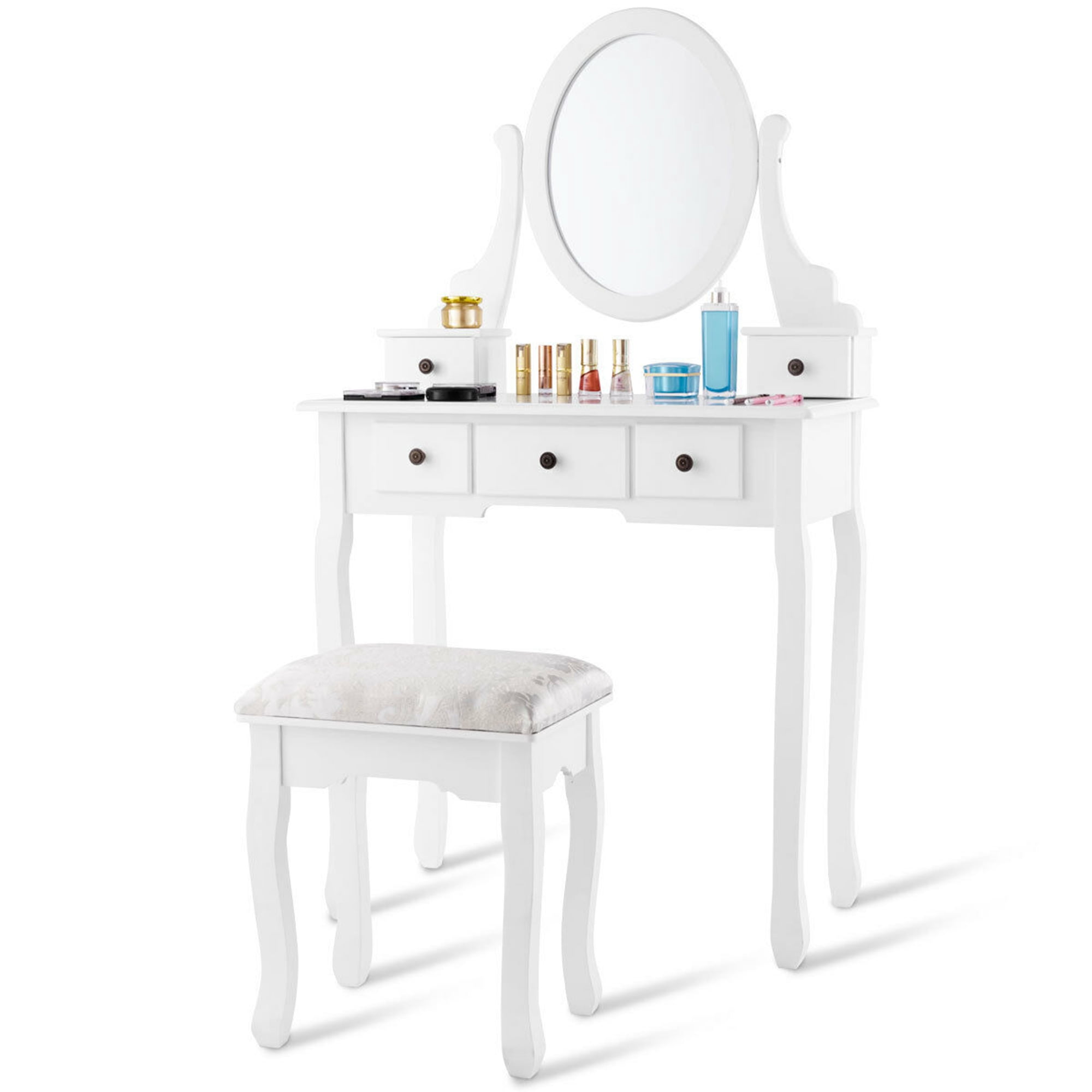 Click here for Costway Makeup Desk Vanity Dressing Table Set W/ O... prices
