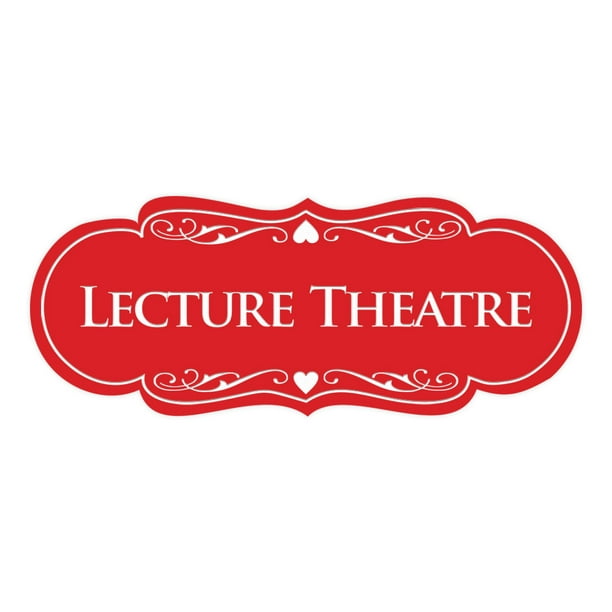 Signs ByLITA Designer Lecture Theatre Sign (Red) - Small - Walmart.com