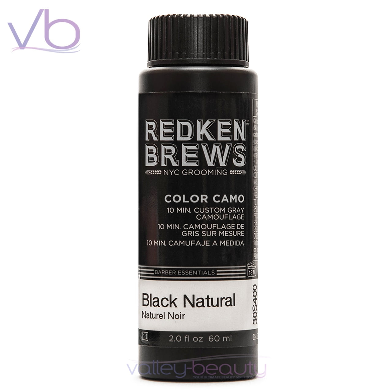 Redken Brews For Men 10 Minute Color Camo, Black Natural Shade for Grey ...