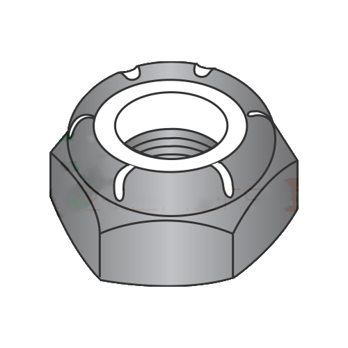 10-32 Light Hex / Thin / NTM Nylon Insert Locknuts / Steel / Black Zinc ...